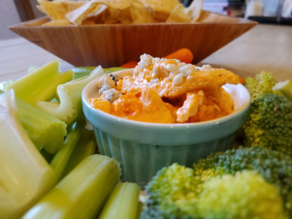 Skinny Buffalo Chicken Dip - Big Fat Skinny Dish